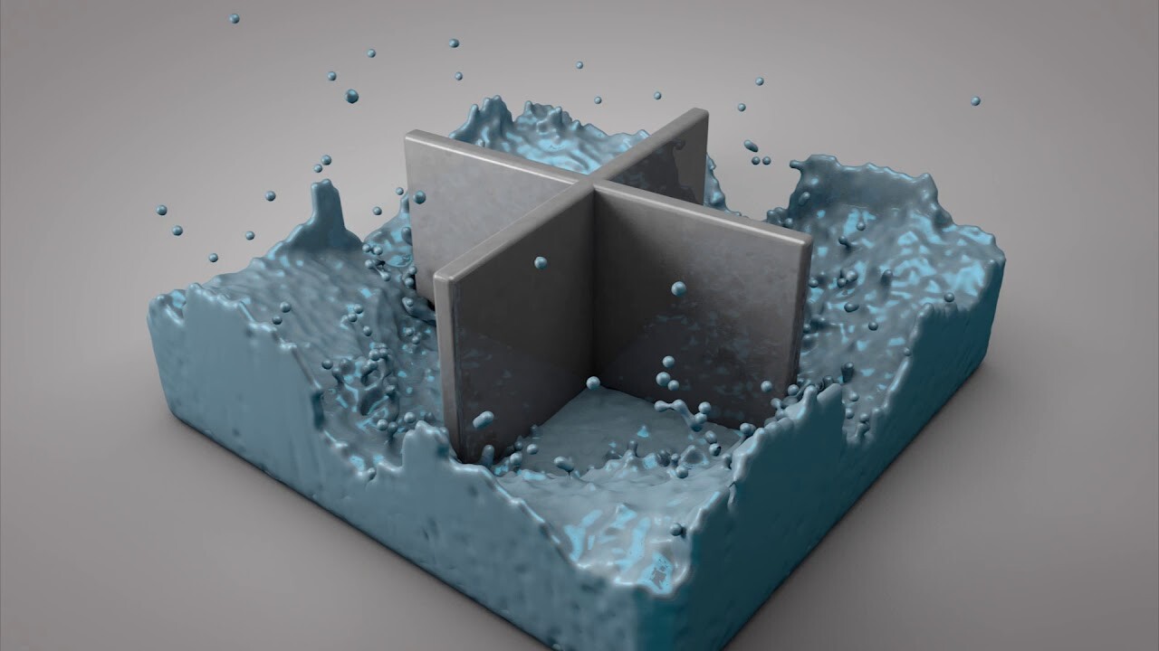 ArtStation - Water simulation animation - Cinema 4D