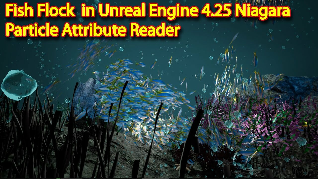 ArtStation - Fish Flock | Unreal engine 4.25 Niagara tutorial | UE4 Niagara Particle Attribute ...