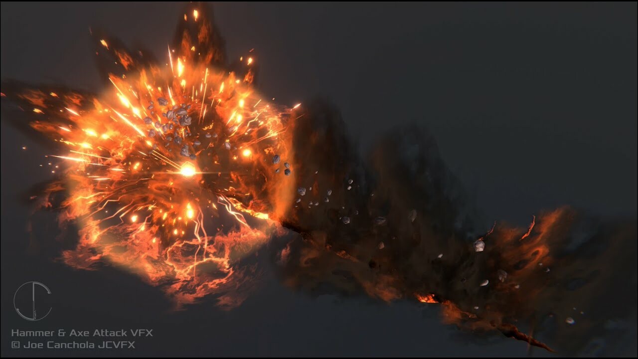 ArtStation - Hammer & Axe Weapon Attack VFX