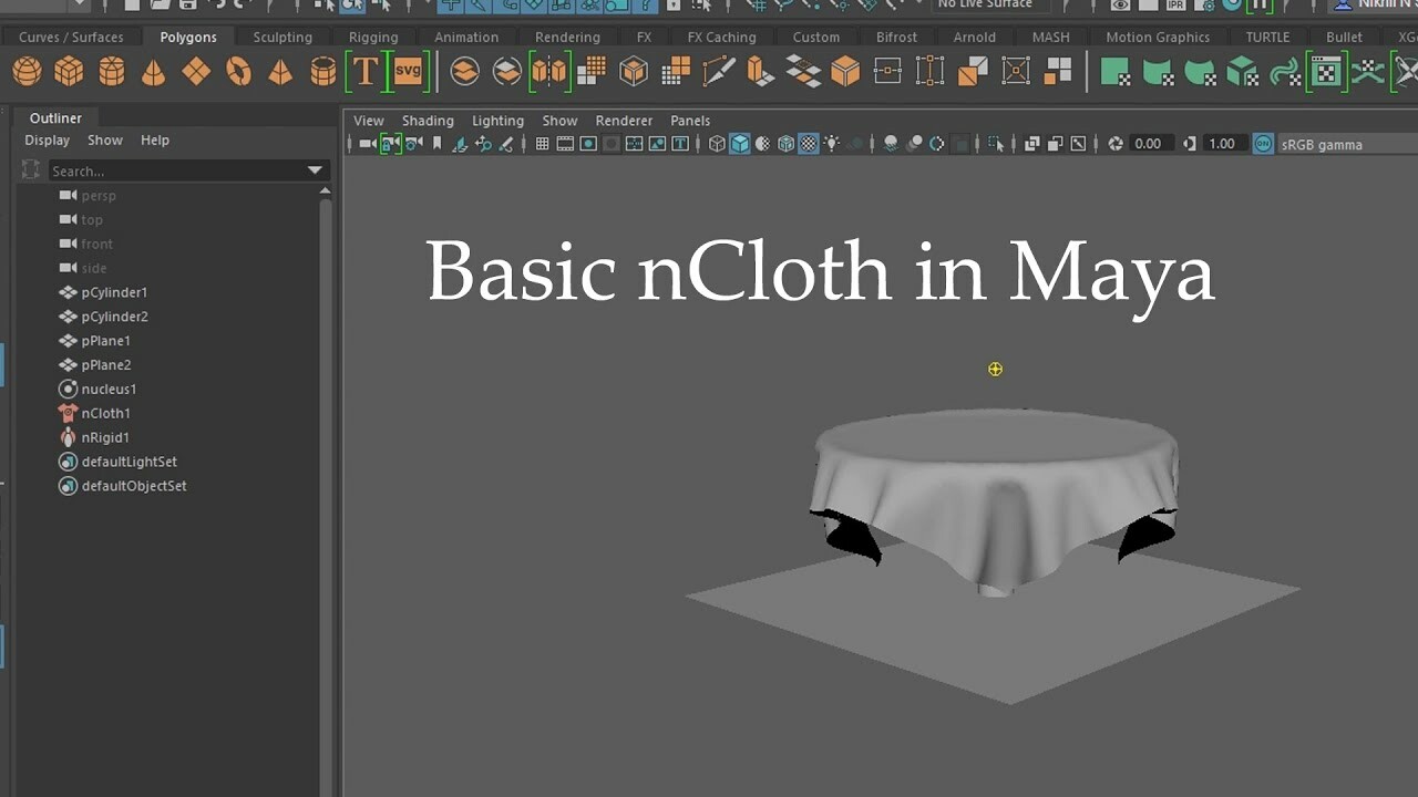 ArtStation - How to create basic nCloth Dynamics in Autodesk Maya { for beginners }