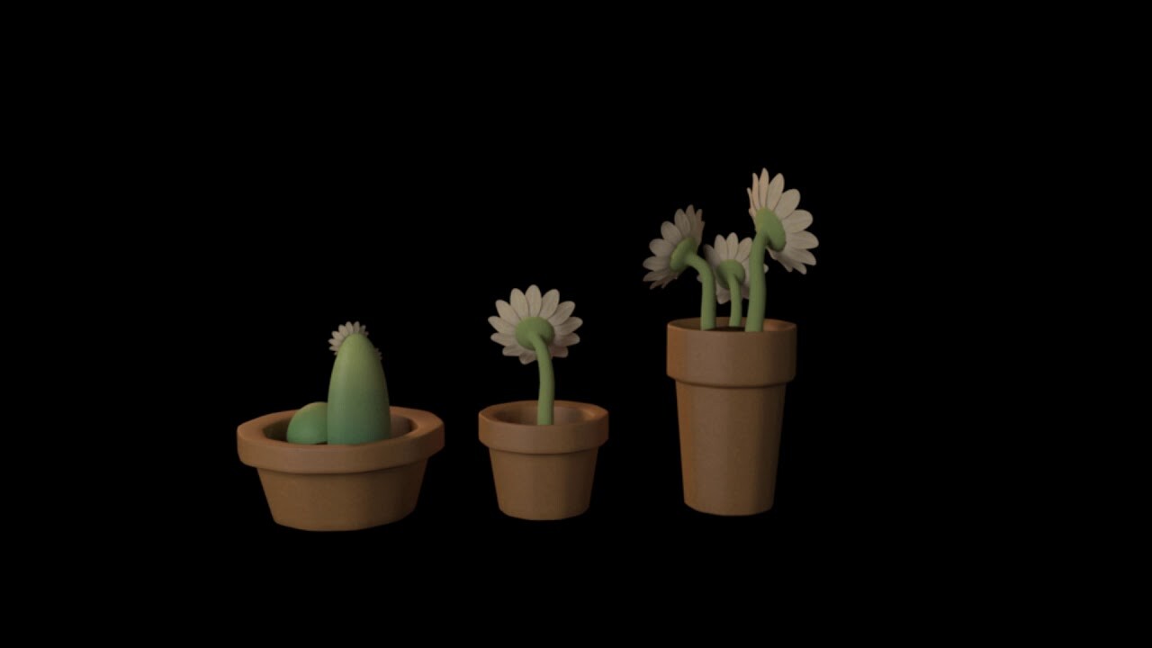 ArtStation - Potted Plants Model Turnaround