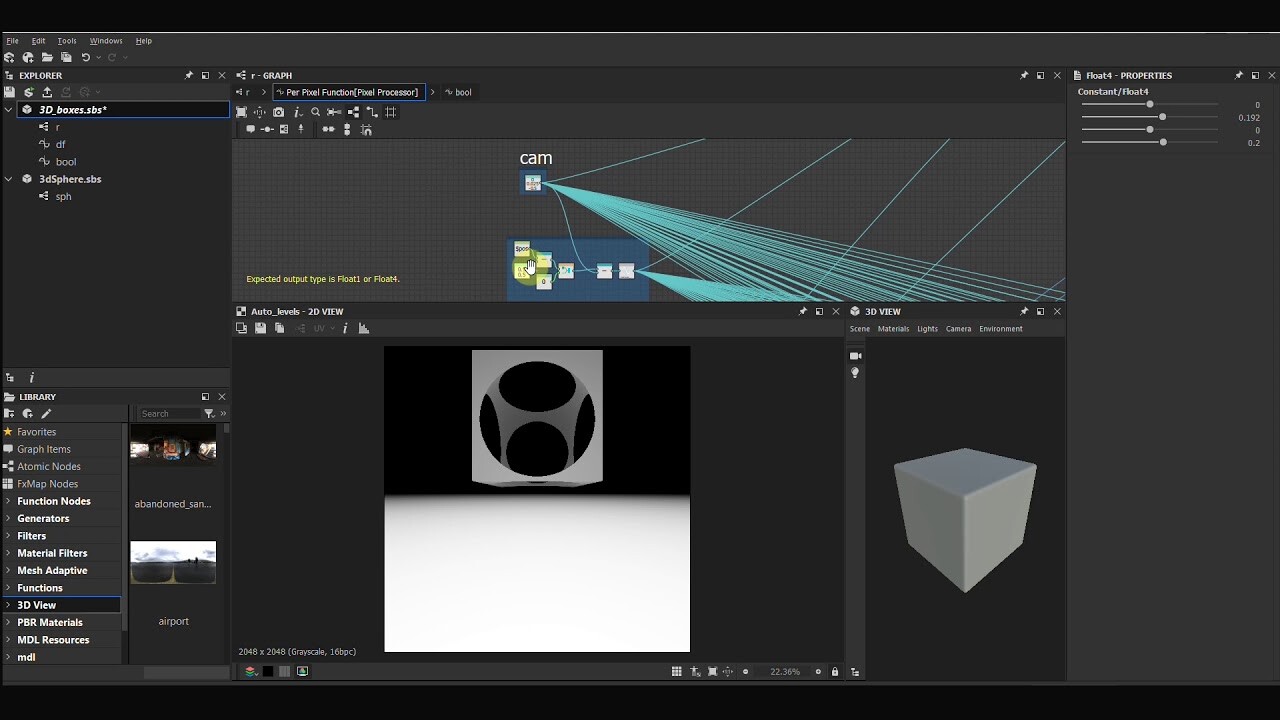 ArtStation - 3D boolean operation in Substance Designer