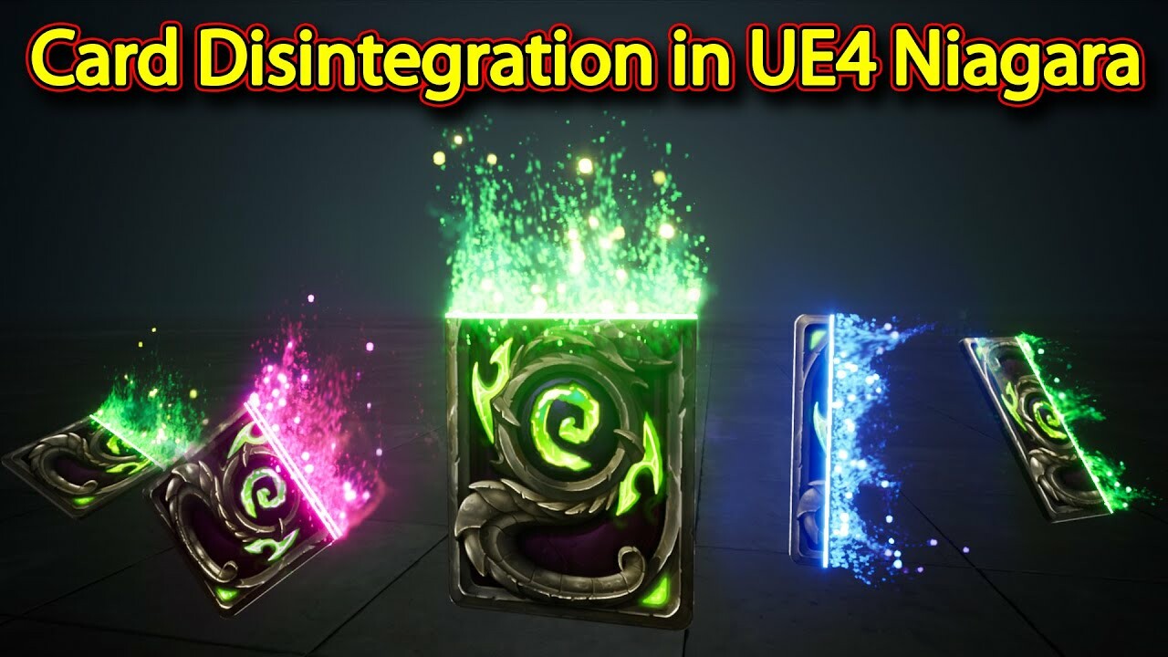 ArtStation - Card Disintegration Effect | Unreal Engine Niagara Tutorials | UE4 Niagara ...