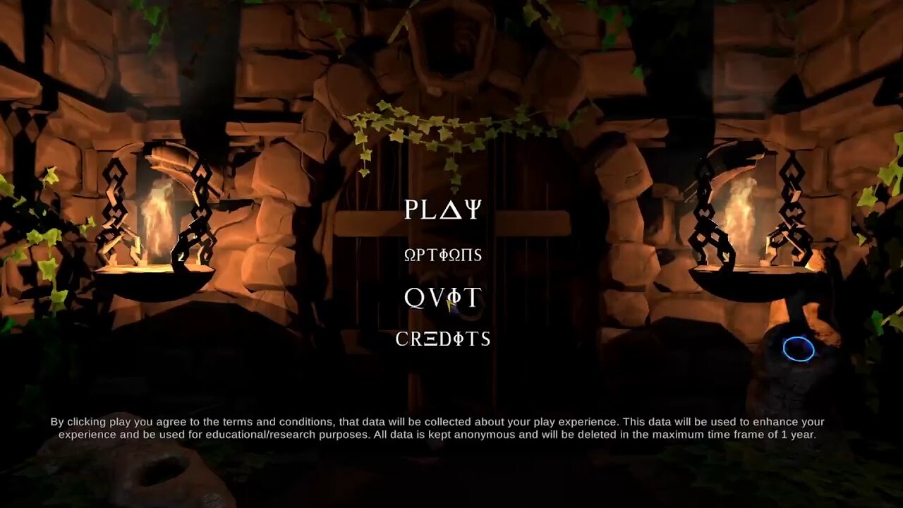 ArtStation - Main Menu - UI design for group project game