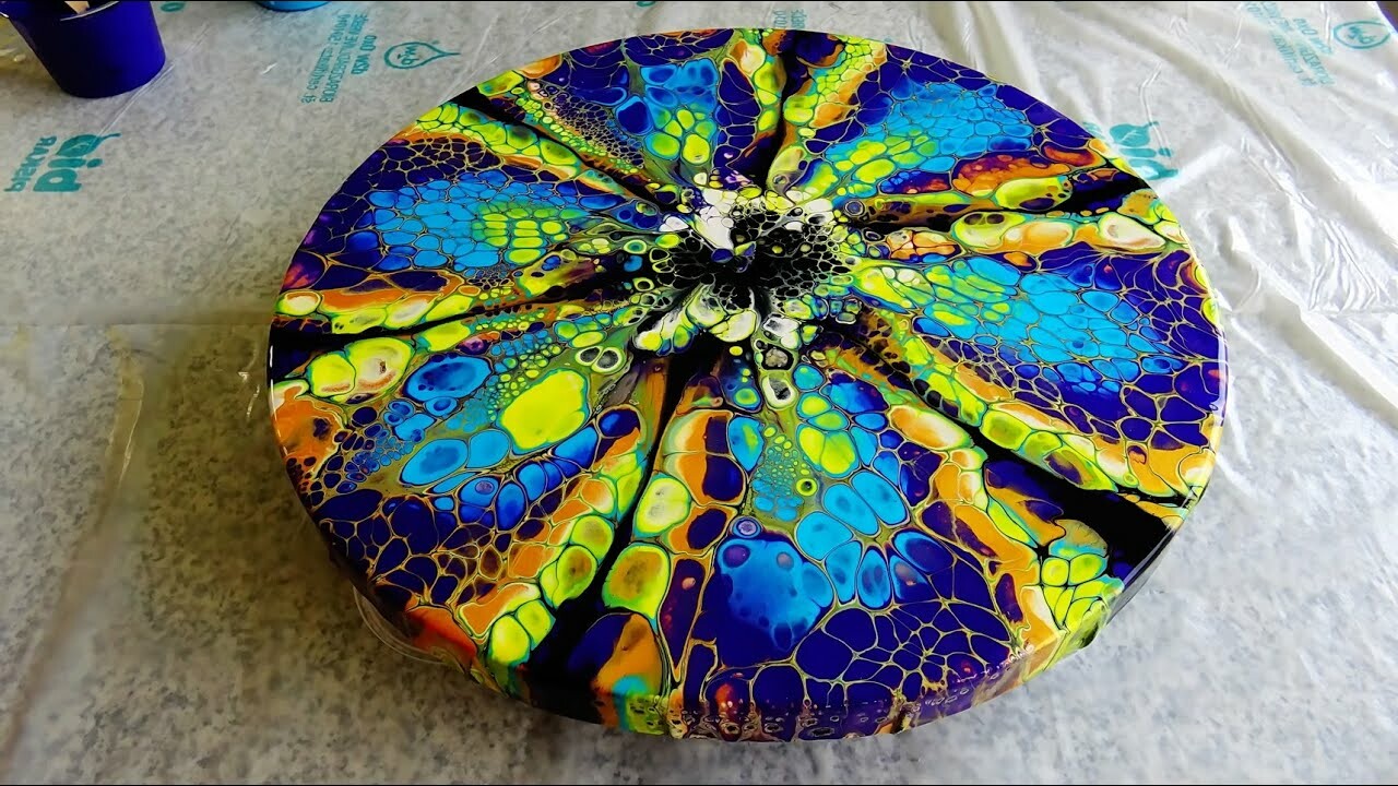 ArtStation - AWESOME effects with PEBEO pouring medium ~ STAINED GLASS ...