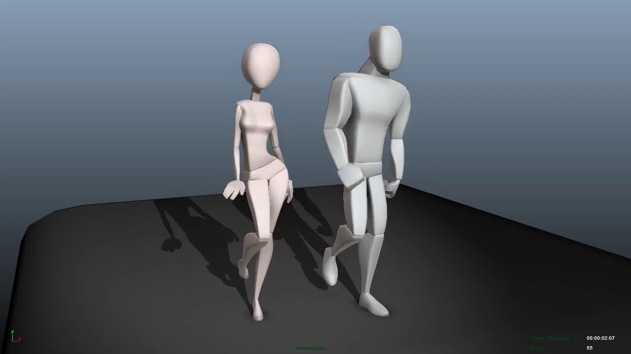 ArtStation - Walk Cycles - Female & Male