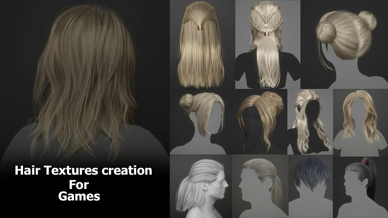 ArtStation - Tutorial - Creating realtime hair textures for games Method 1