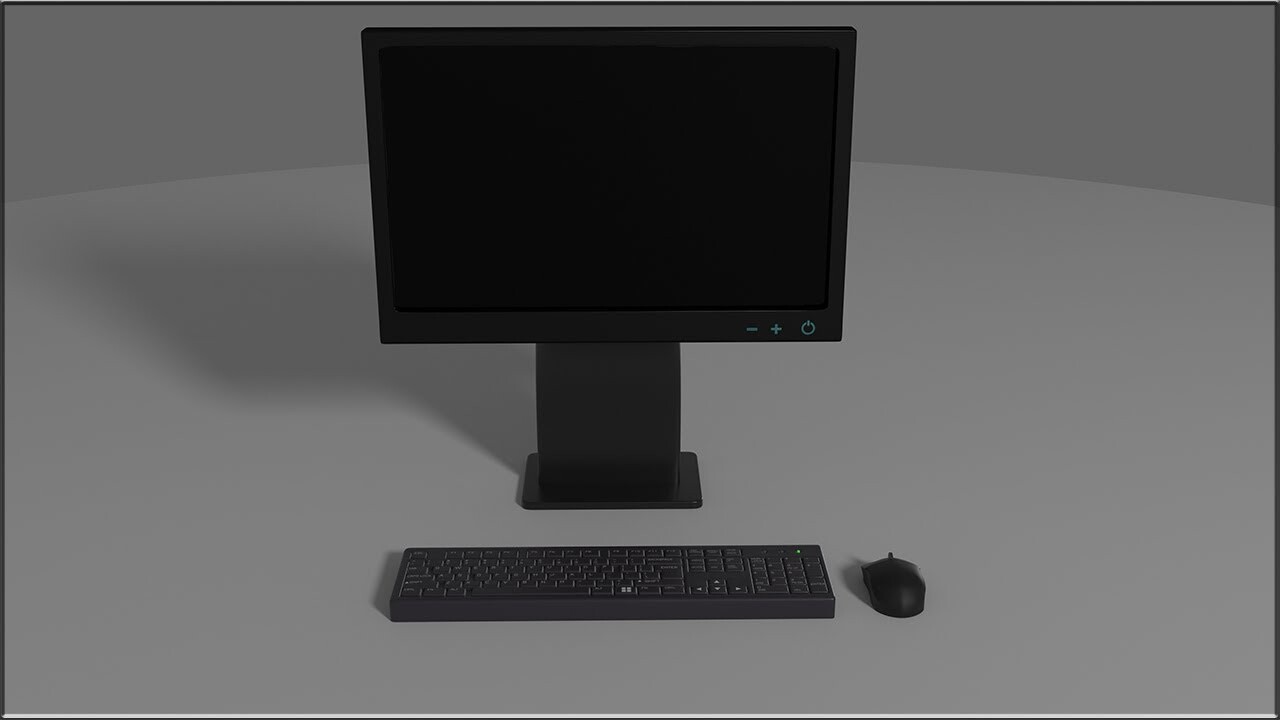 ArtStation - Computer, Keyboard, and Mouse 3D Models