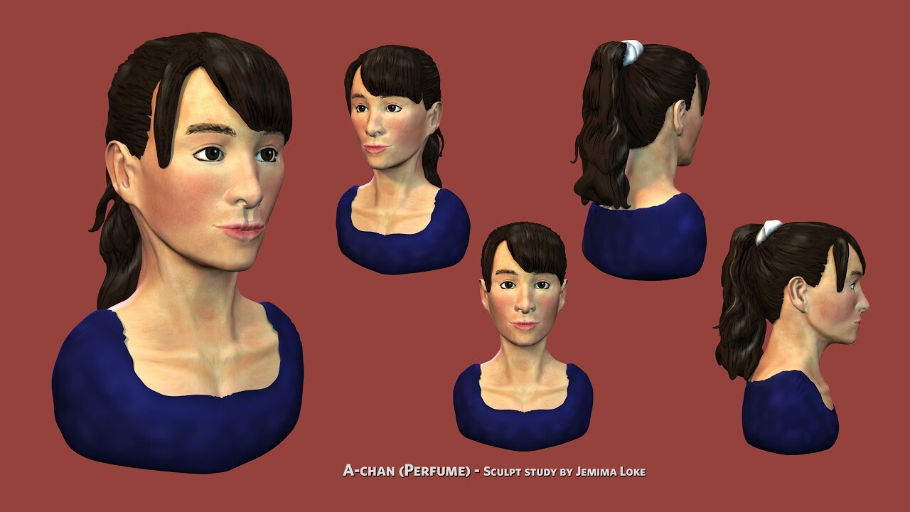 ArtStation - A-Chan (Perfume) Head Sculpt (ZBrush)