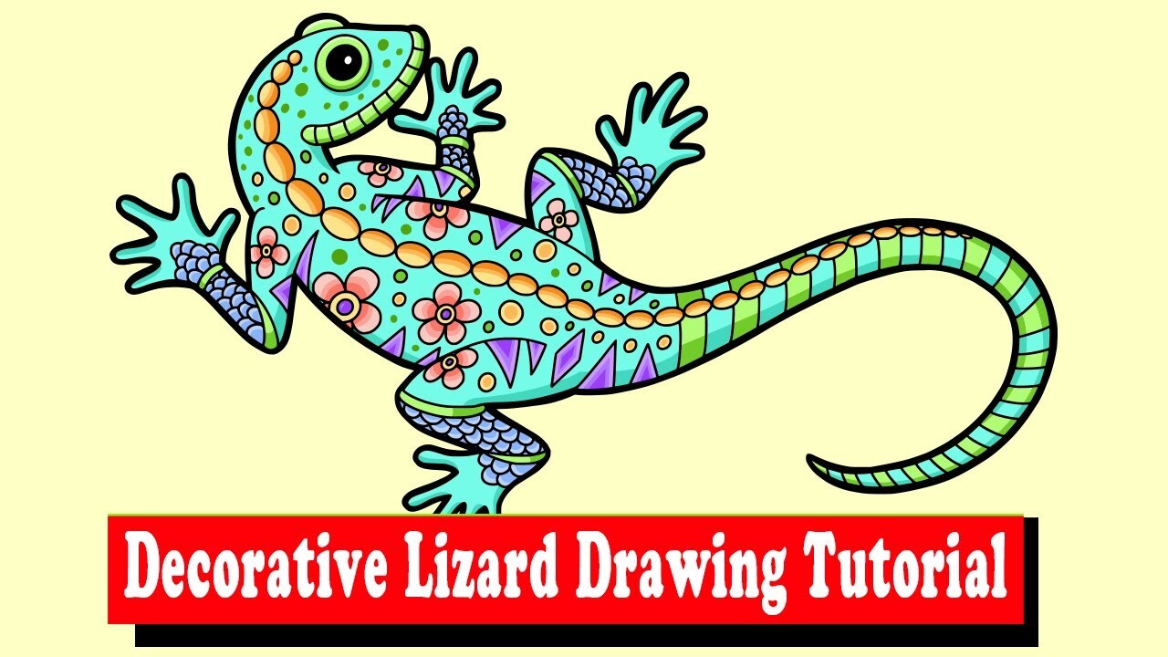 ArtStation - Lizard doodle pattern decoration