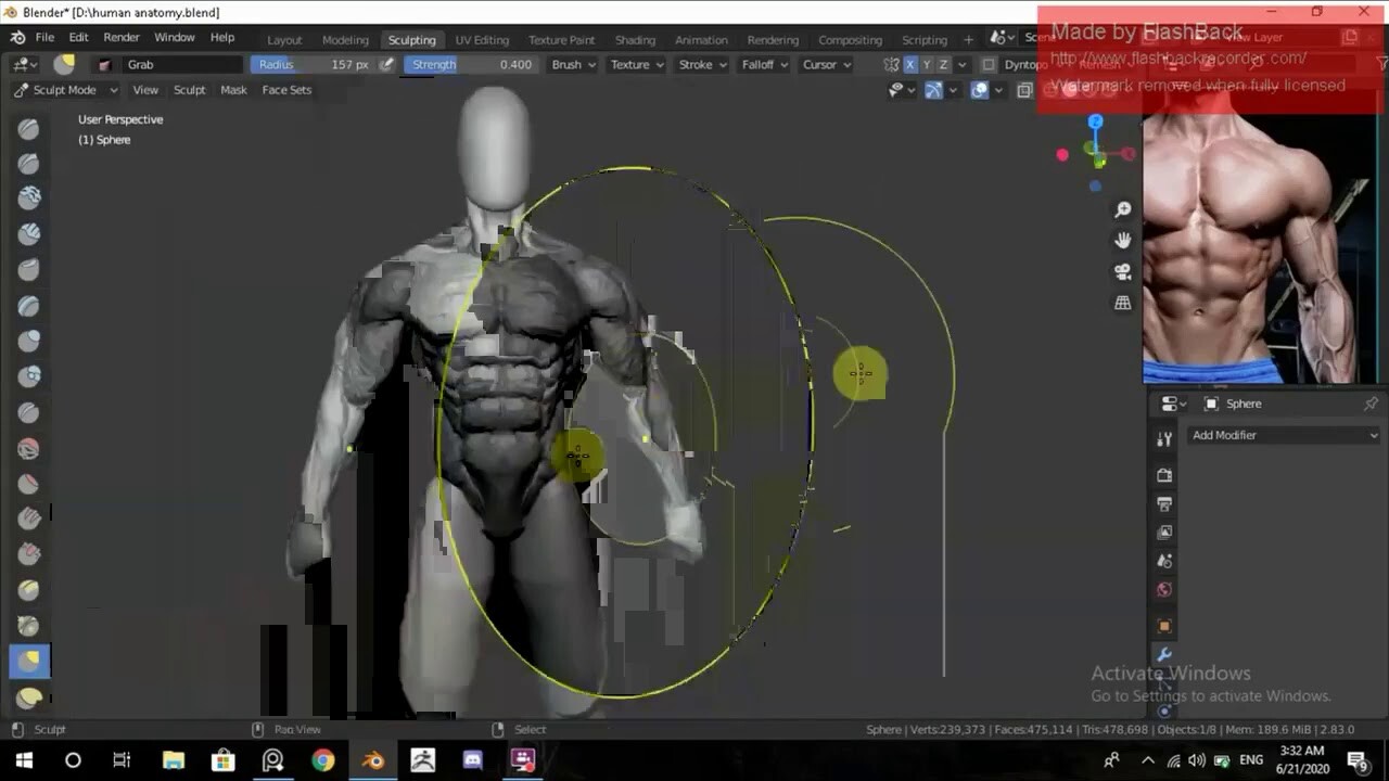 ArtStation - video body builder blender 3d sculpt
