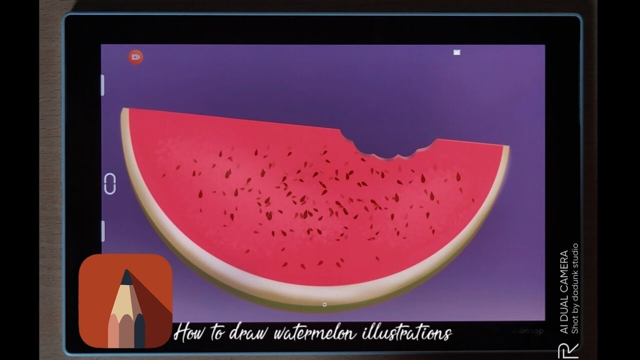 ArtStation - how to draw watermelon illustration | sketchbook pro