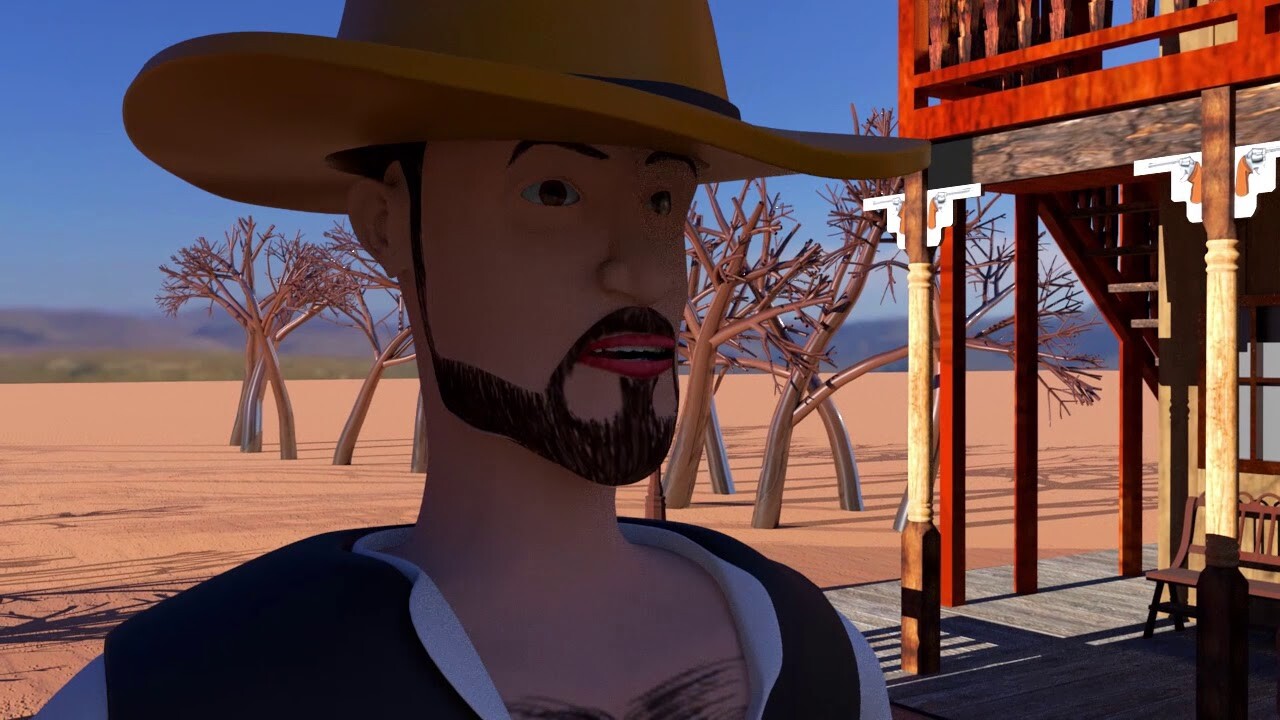 ArtStation - Cowboy vs Cyborg