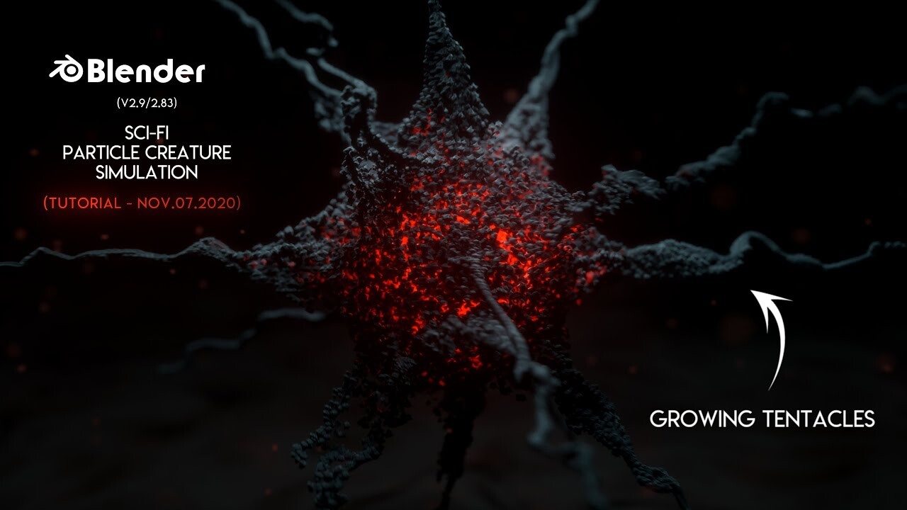 ArtStation - Blender | Sci-Fi Particle Creature Simulation | 4K PREVIEW