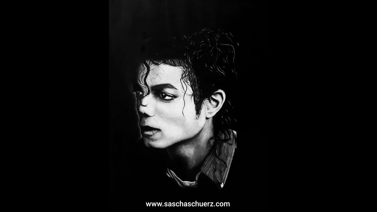 ArtStation - Michael Jackson Pencil and Charcoal drawing by Sascha Schürz