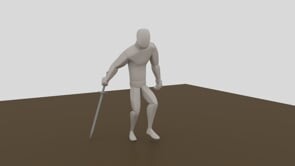 ArtStation - man walking with sword