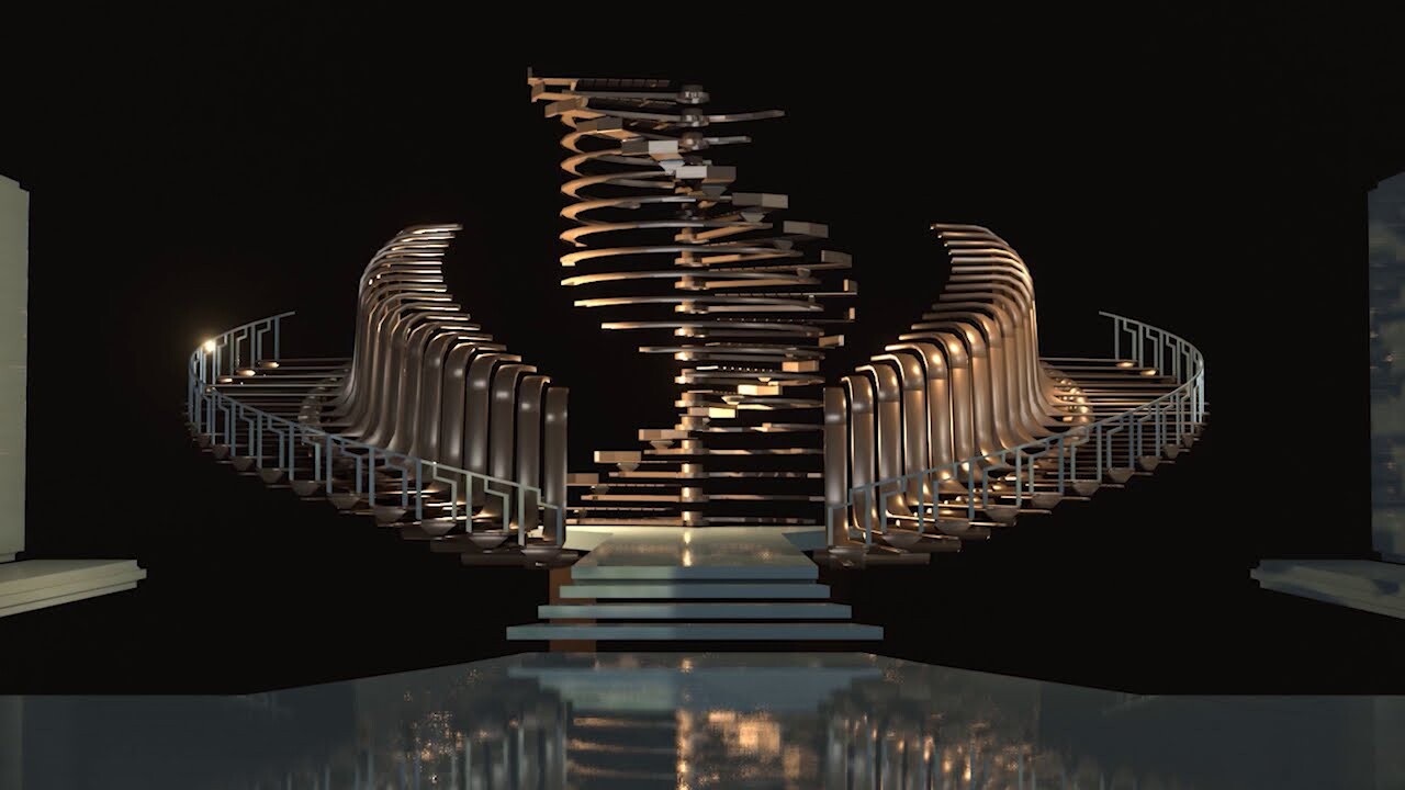 ArtStation - Stairs - Procedural Animation Blender 2.8 Eevee