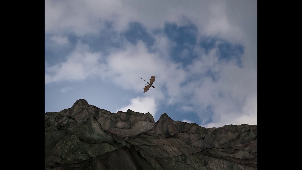 ArtStation - Dragon flying animation