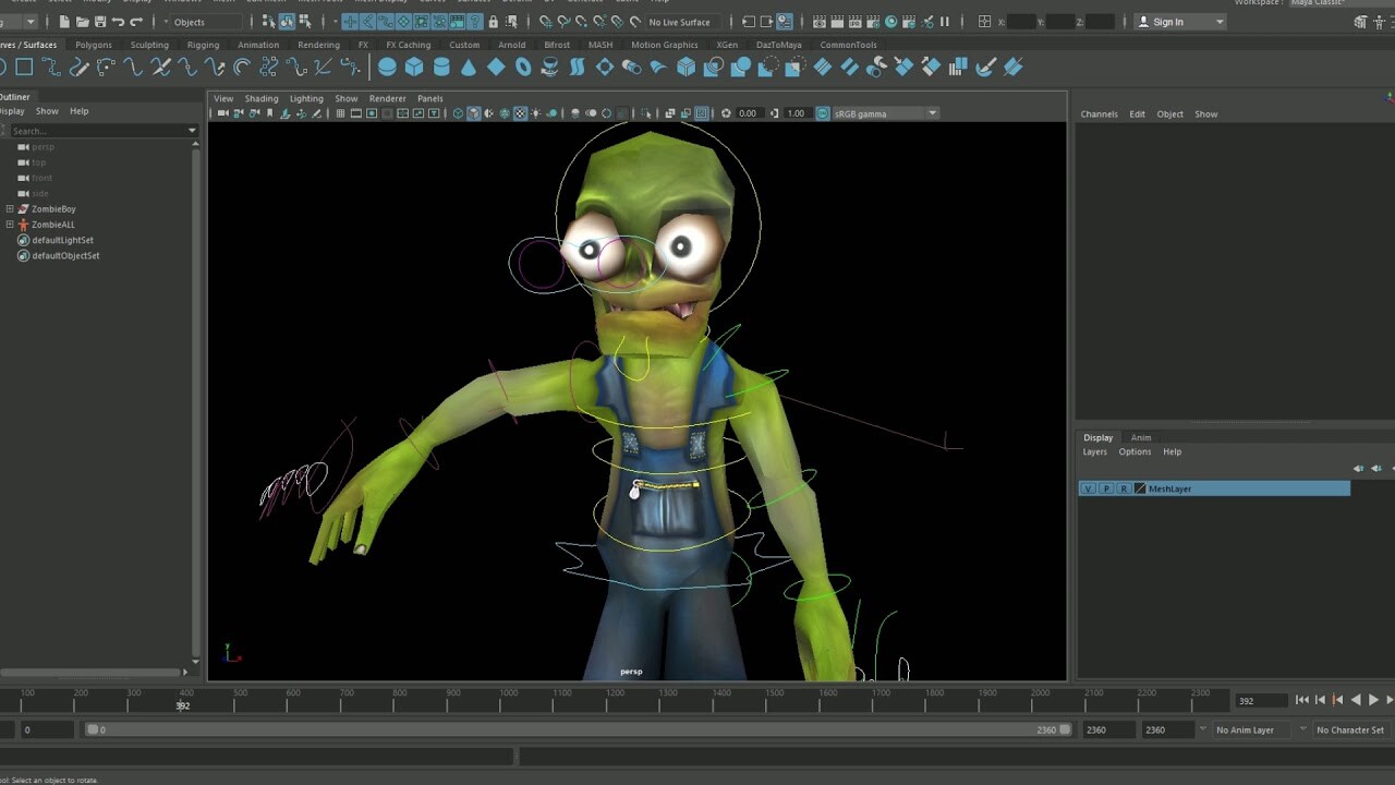 ArtStation - Zombie Character Rig Setup