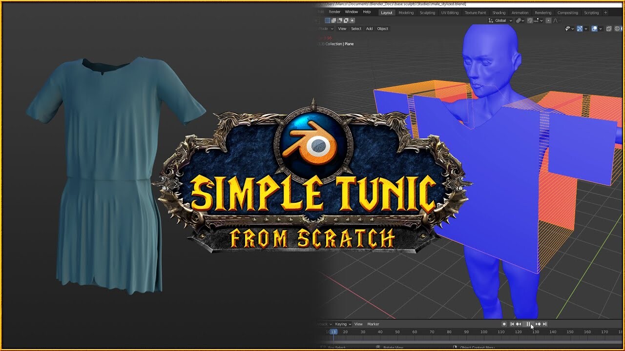 ArtStation - Blender cloth - Create a simple tunic tutorial