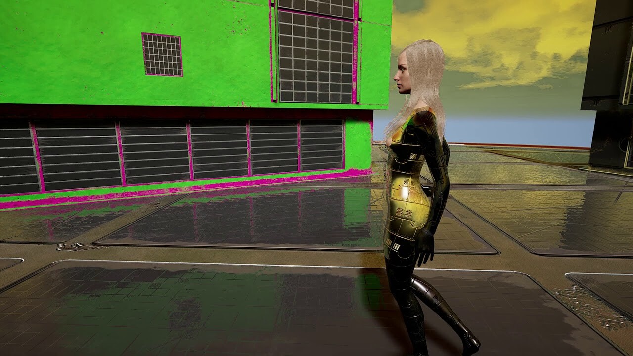 ArtStation - Cyber GIrl (Unreal Engine, Substance Painter and Daz3d)