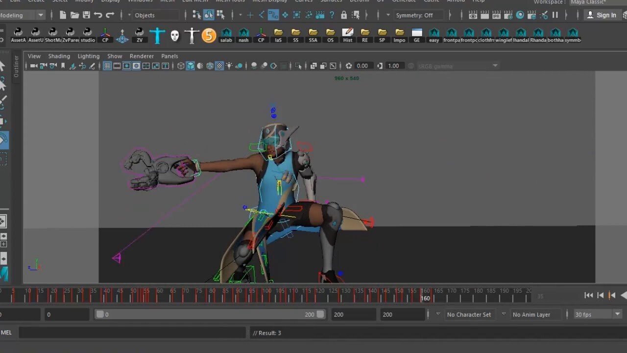 ArtStation - Symmetro skirt overlap speed animation(time lapse)