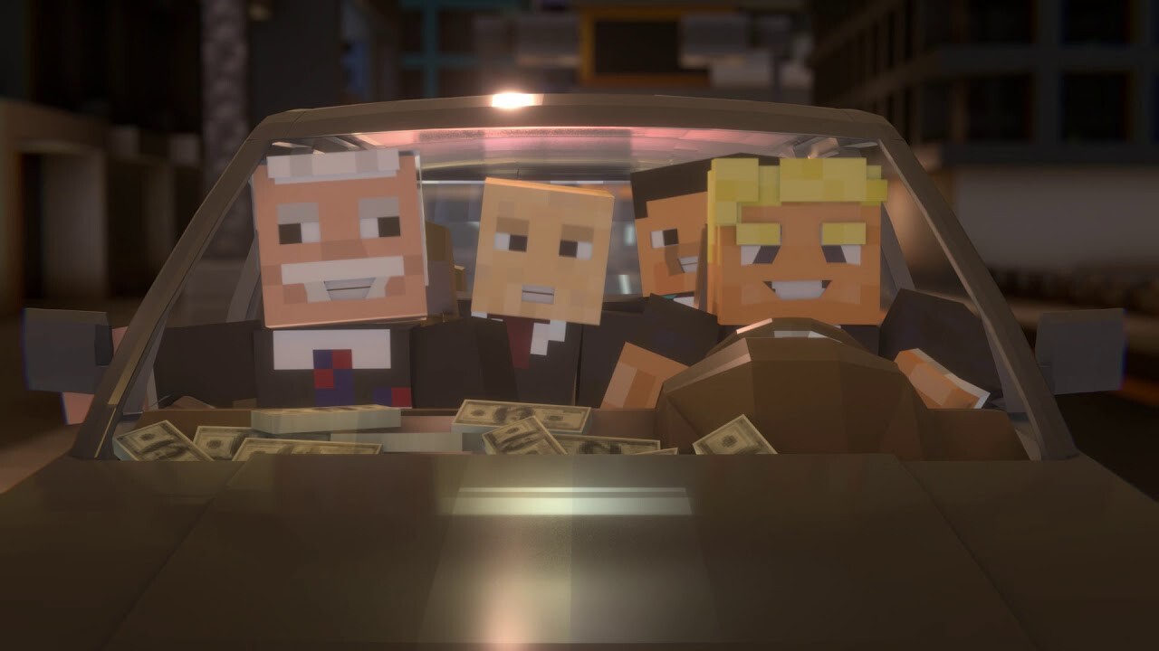 ArtStation - What Is Politics. Trump and Biden in Minecraft Animation
