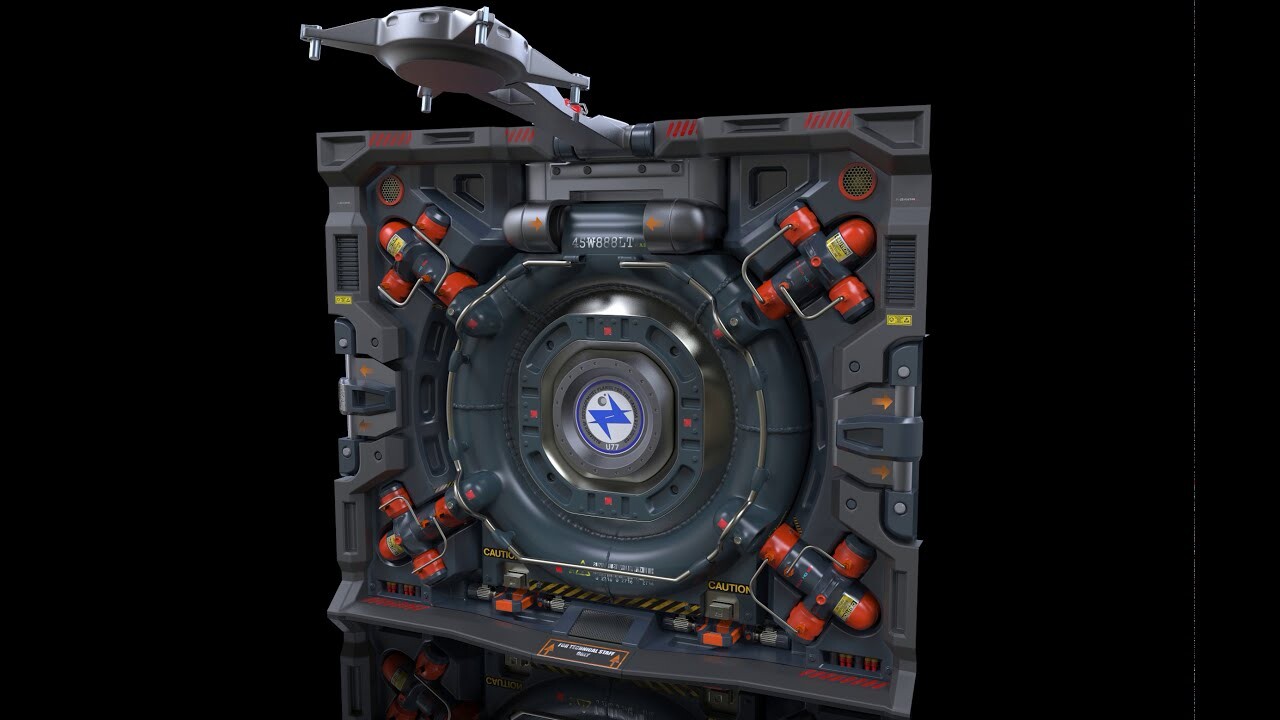 ArtStation - Concept SCI-FI Spaceship Intersection Door