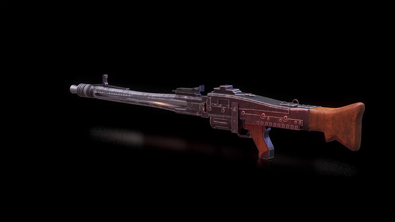 ArtStation - Machine Gun - Modeled in Maya, Textured in substance ...