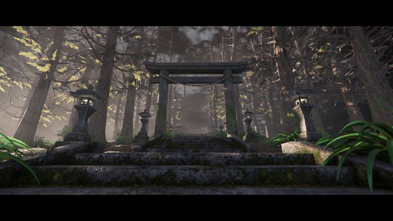 ArtStation - Japanese Temple Steps - A work in progress