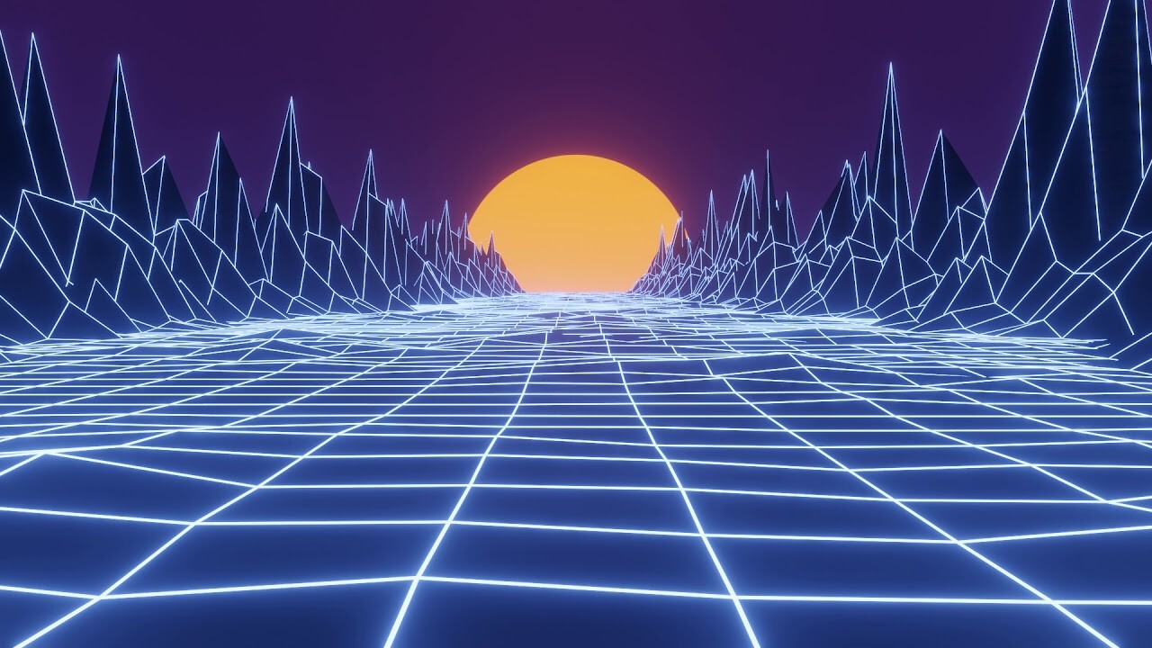 ArtStation - Retrowave Endless Loop