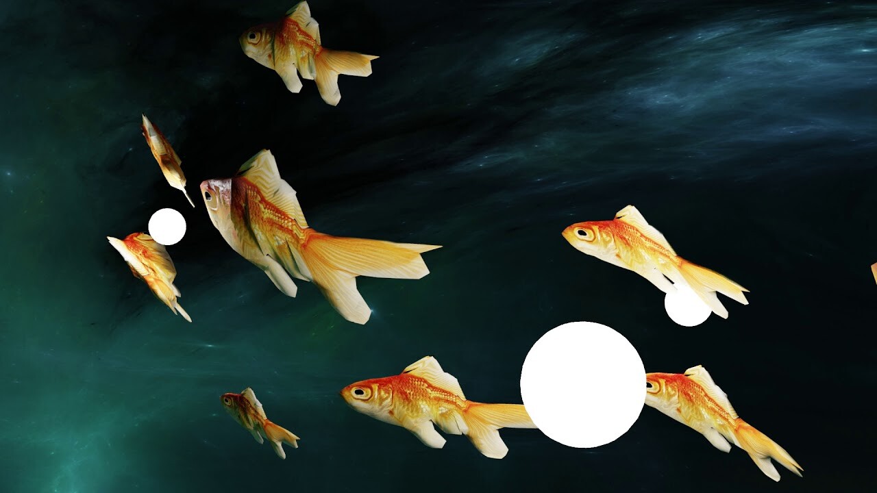 ArtStation - Space Fish 🌌 Low Poly Goldfish School (cheap game asset)
