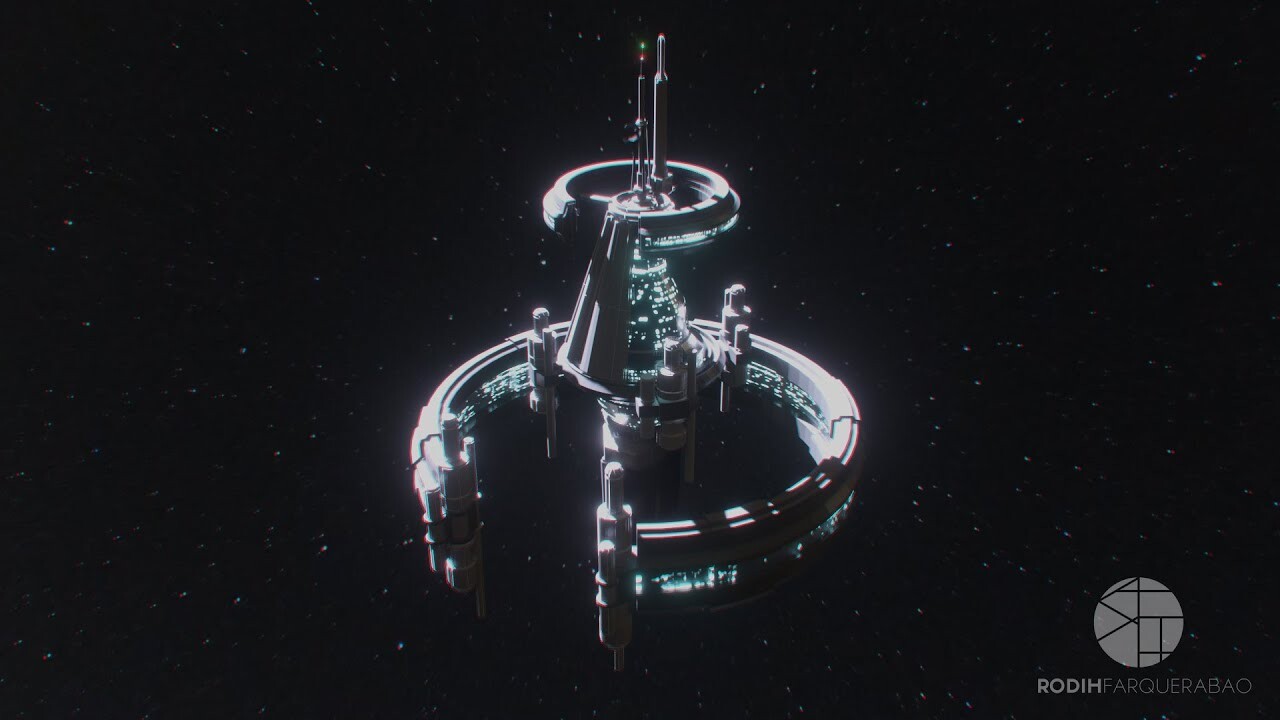 ArtStation - Low Poly Sci-Fi Space Station