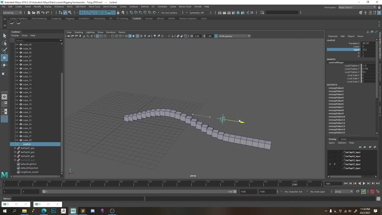 ArtStation - 3D Rigging - Control translation of many Cube objects by 1 ...
