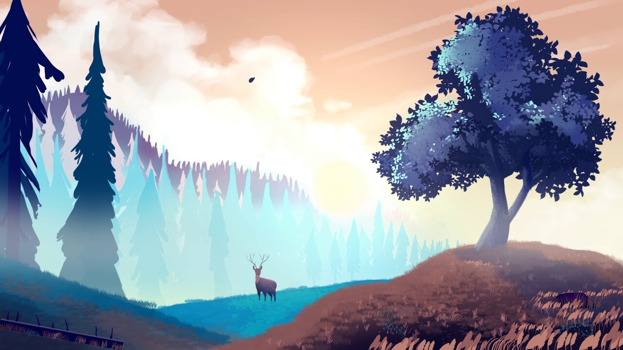 ArtStation - Blue Landscape Animation