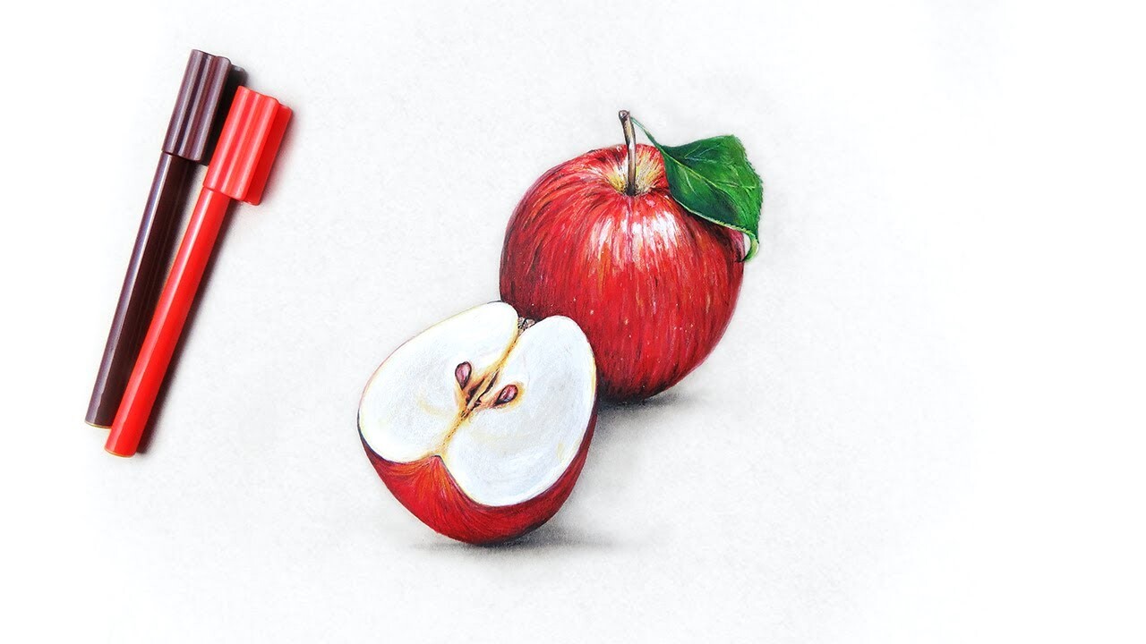 ArtStation - Apple 3D Drawing
