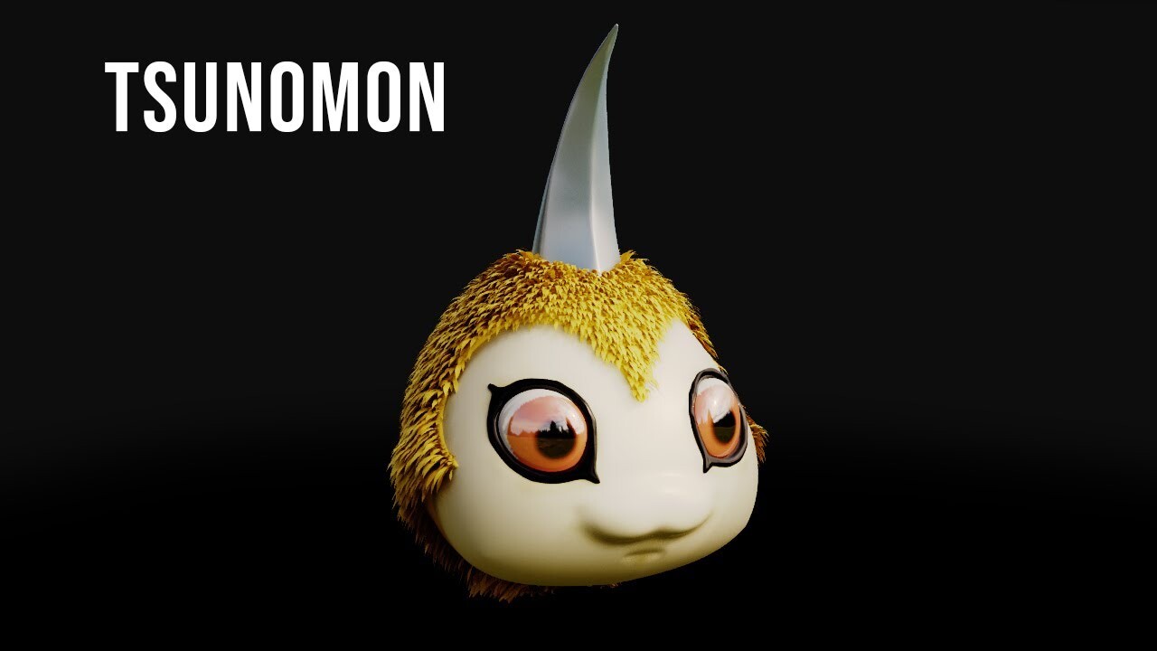ArtStation - Tsunomon Digimon