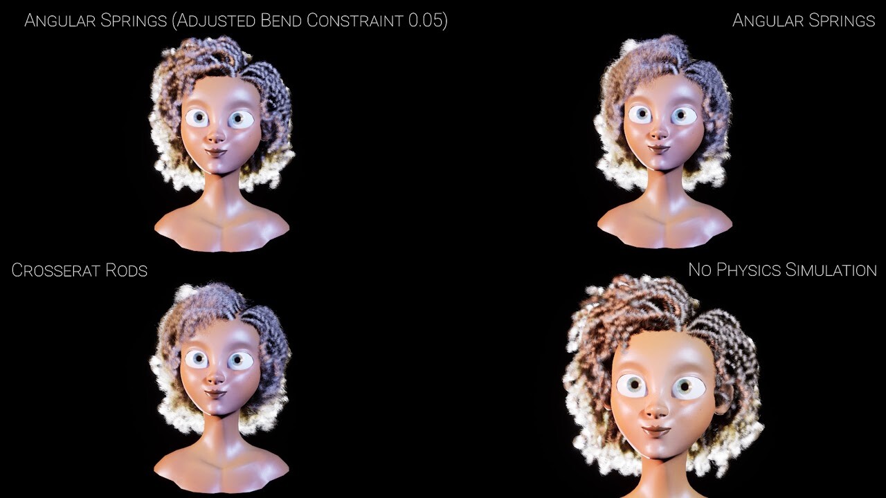 ArtStation - UE4 Strand Based Hair Rendering Simulation tests