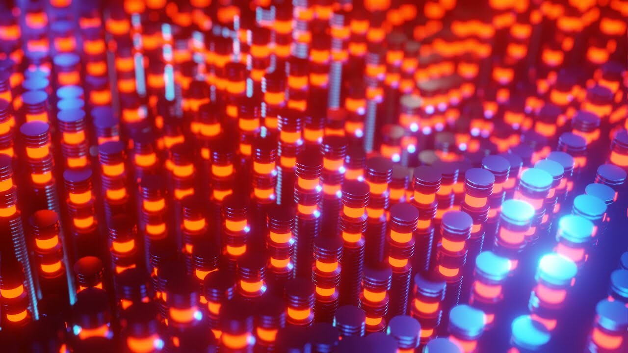 ArtStation - Mechanical Pillars Animation Loop