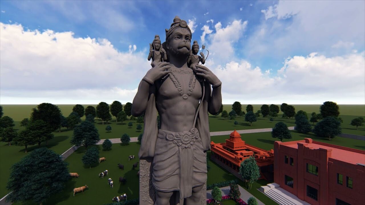 ArtStation - Hanuman Temple 3D Walkthrough Animation