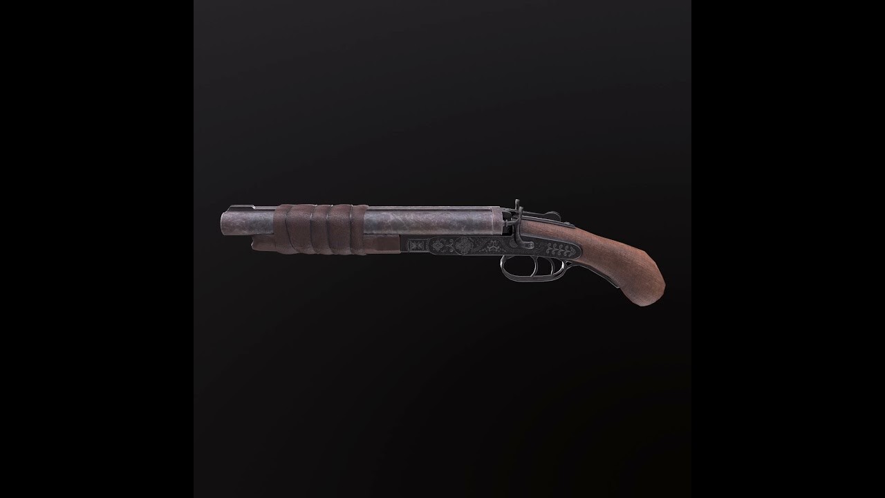 ArtStation - Double-barreled shotgun. Medieval style.