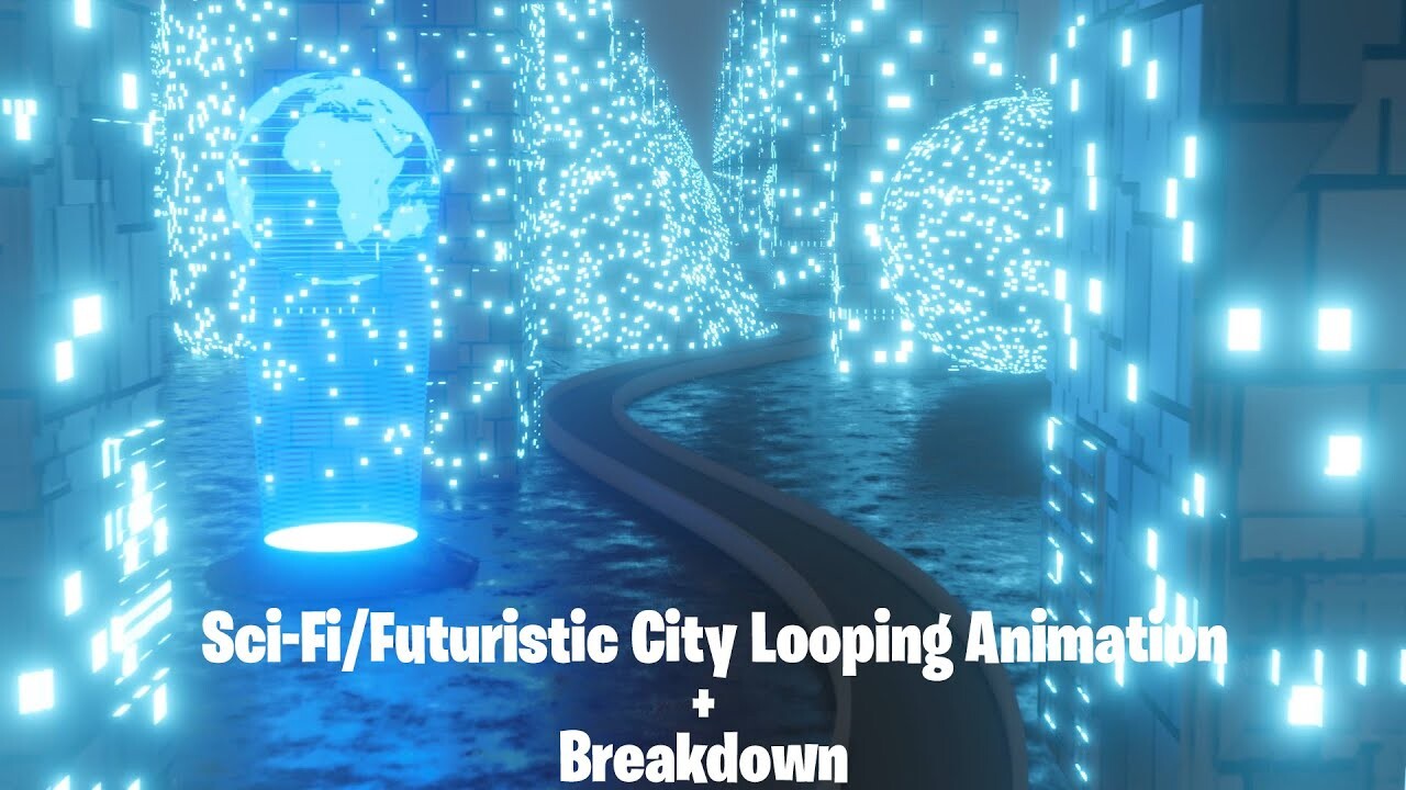 ArtStation - Sci-Fi/Futuristic City Looping Animation + Breakdown