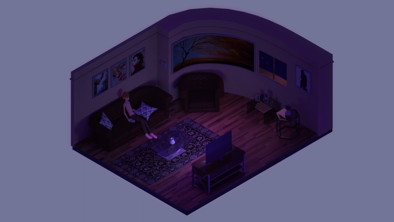 ArtStation - Living Room - Animation Loop