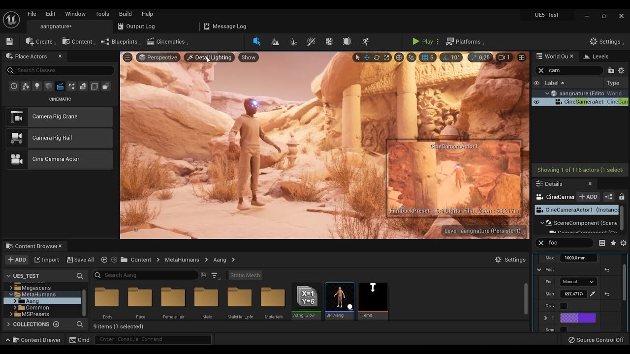 ArtStation - Unreal Engine 5 with Avatar Aang and Megascan