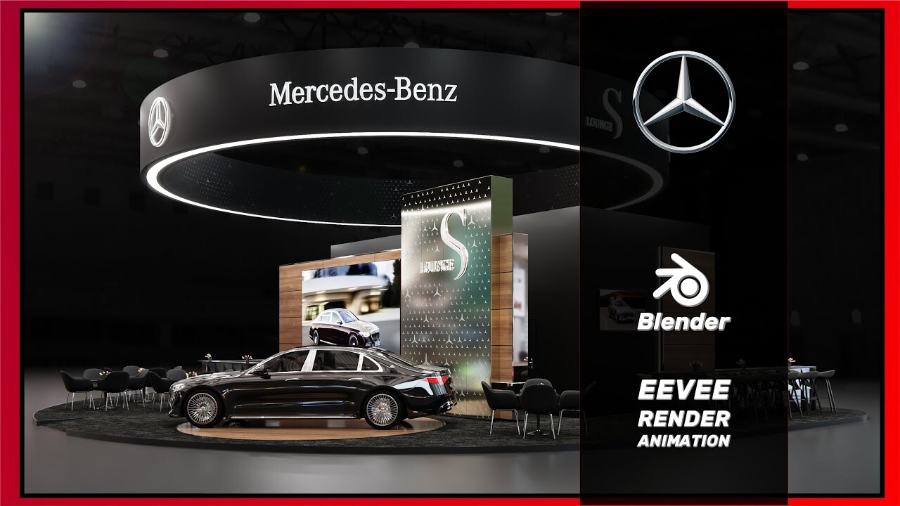 ArtStation - Mercedes Benz Concept Booth design / 3d Animation