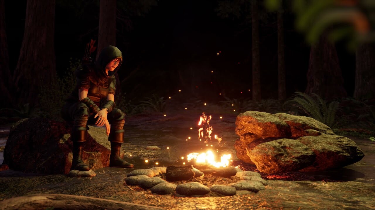 ArtStation - Spooky Forest Night Scene