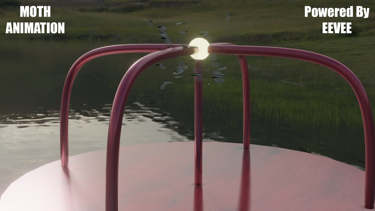 ArtStation - Moths Animation_(Playing with particle system in Blender)