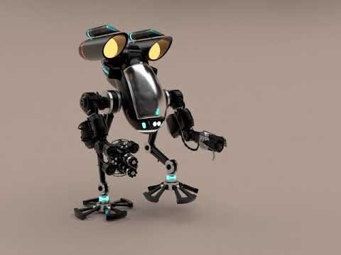 ArtStation - Test Mech Render/Rig (Walk cycle)