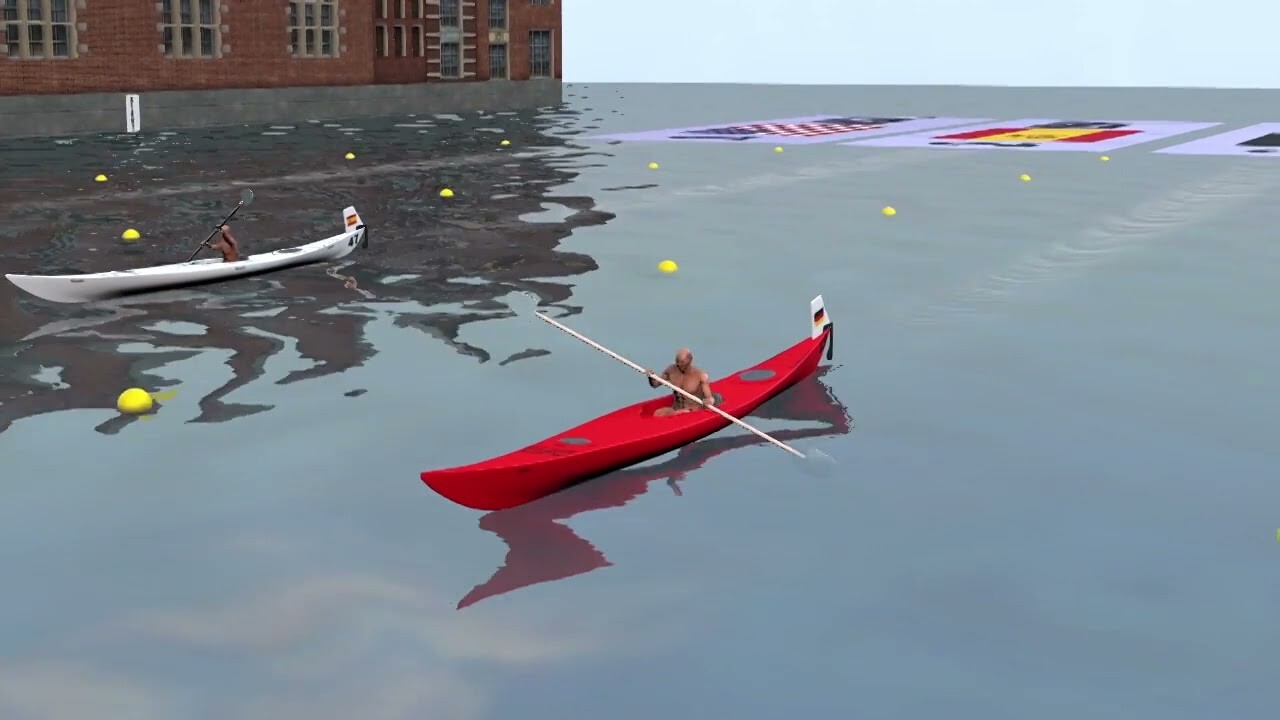 ArtStation - Simulation cours de Kayak