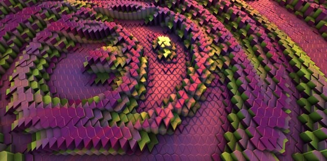 ArtStation - Pulsating Waves Of Hexagons And Shapes